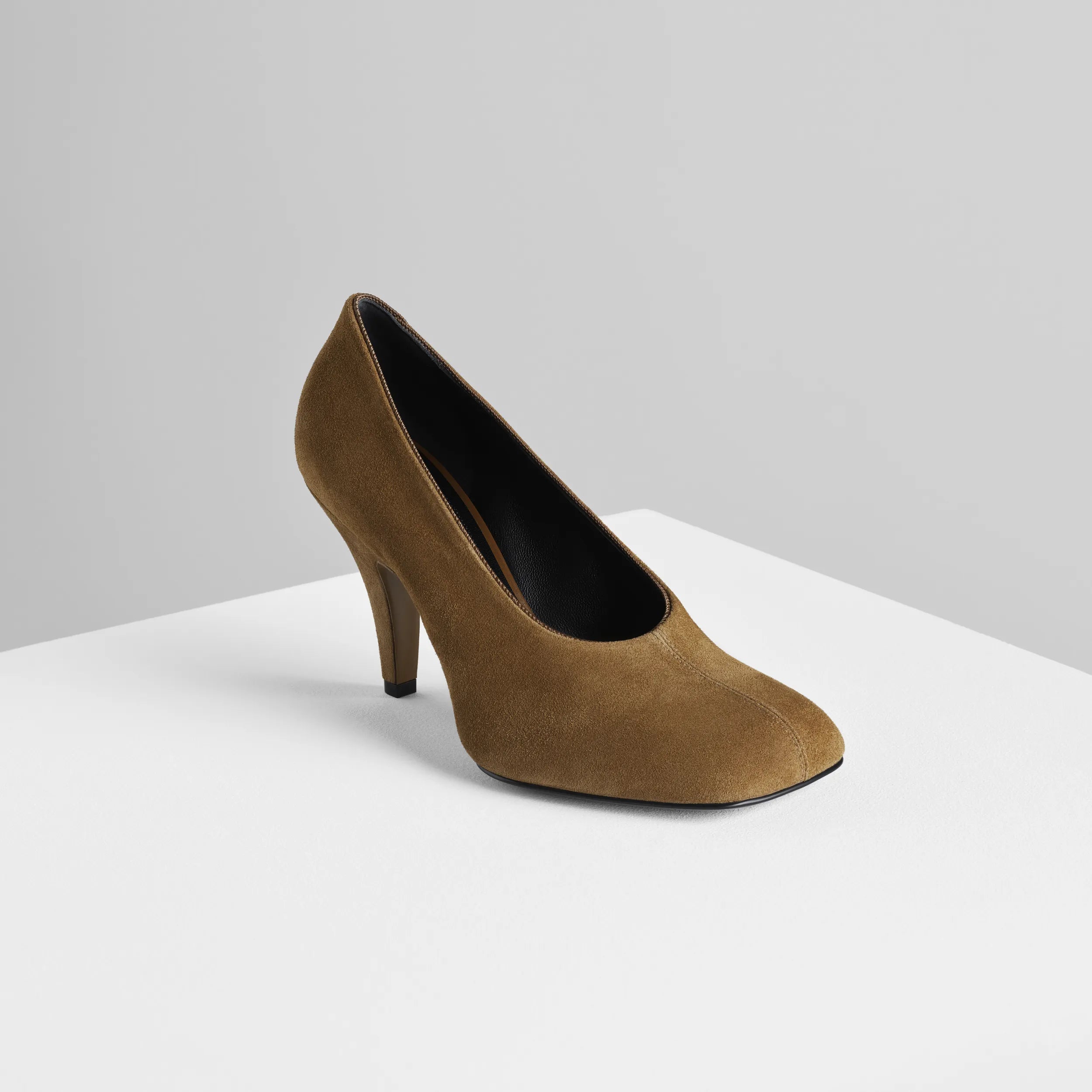 PHOEBE PHILO | SOFT PUMP 90 | CARAMEL SUEDE LEATHER