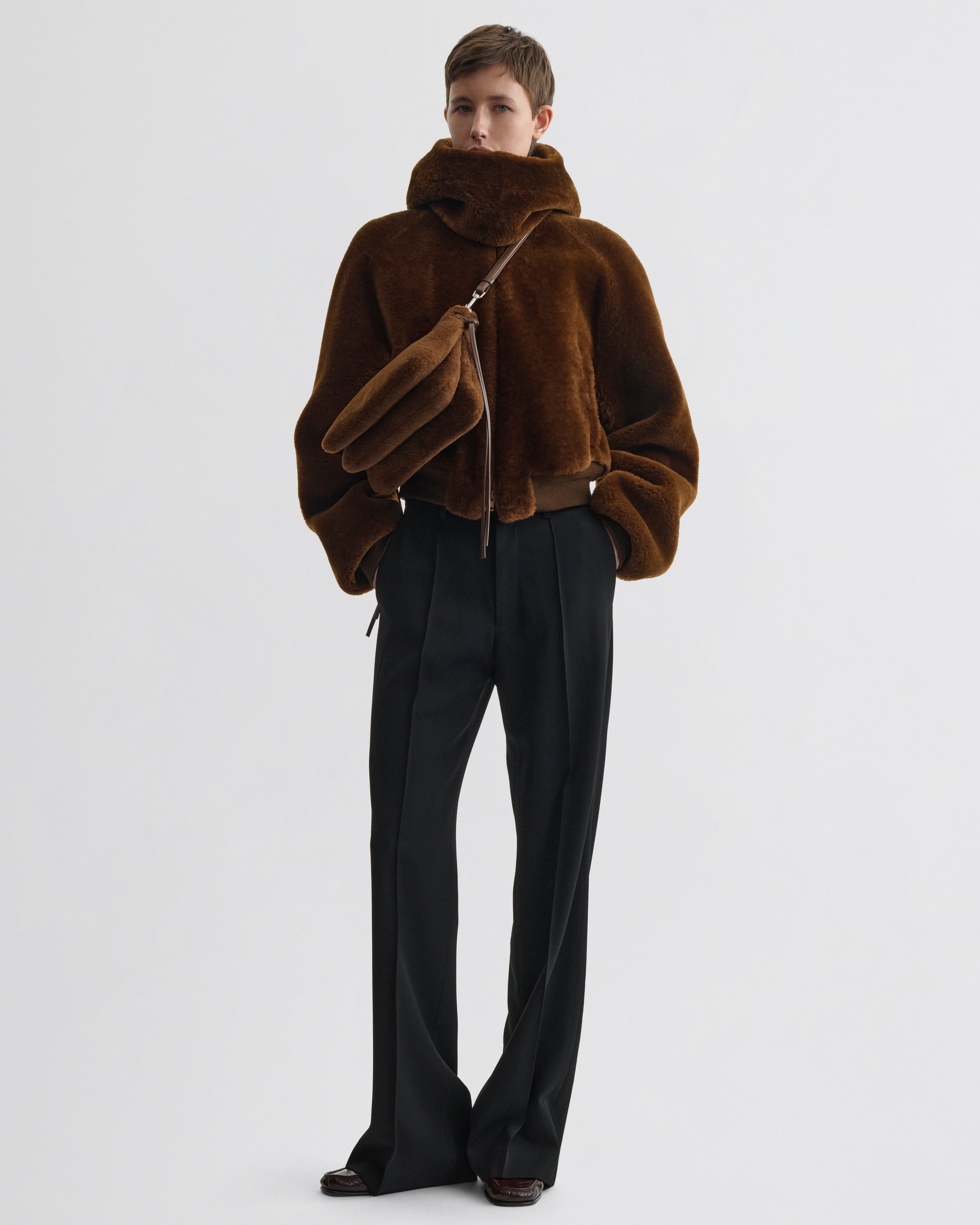PHOEBE PHILO | SUPER SOFT BOMBER JACKET | GINGER SHEARLING