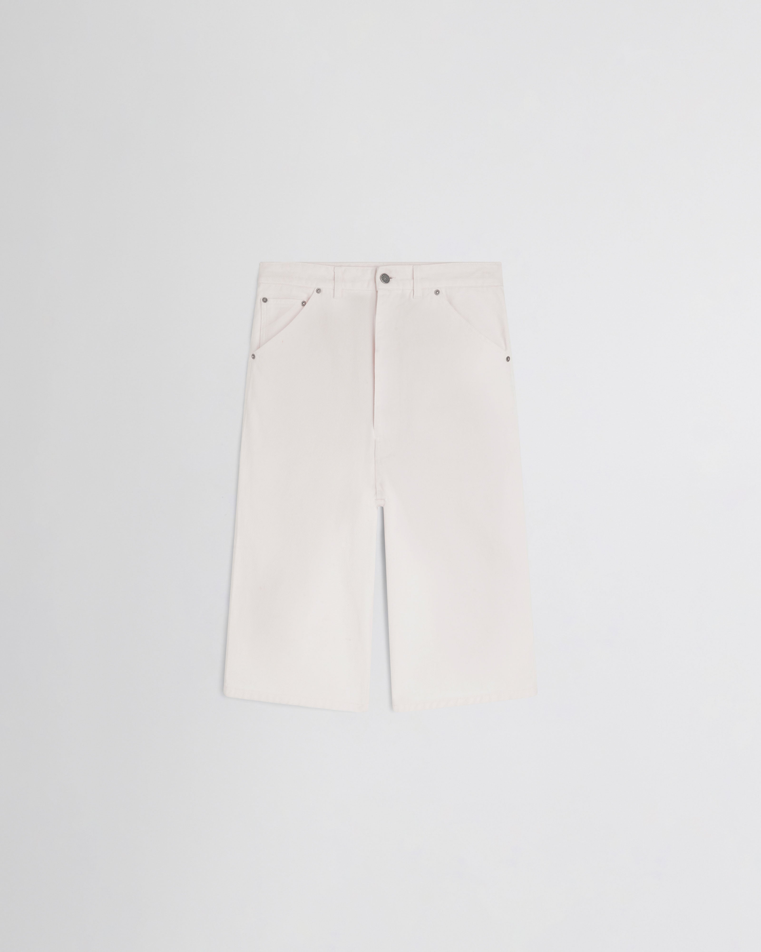 PHOEBE PHILO | CARPENTER SHORTS | PALE BLUSH COTTON